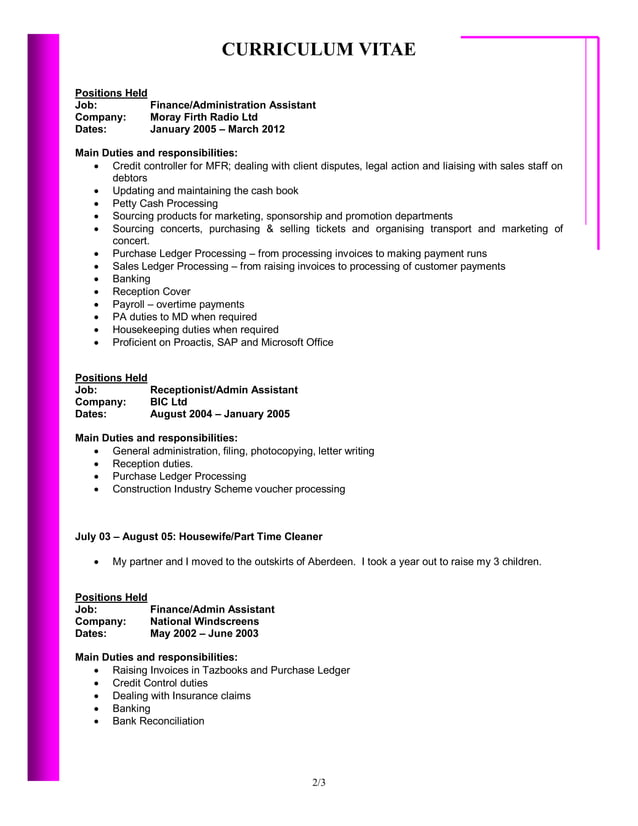 Amanda Fraser CV | PDF