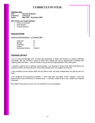 Amanda Fraser CV | PDF