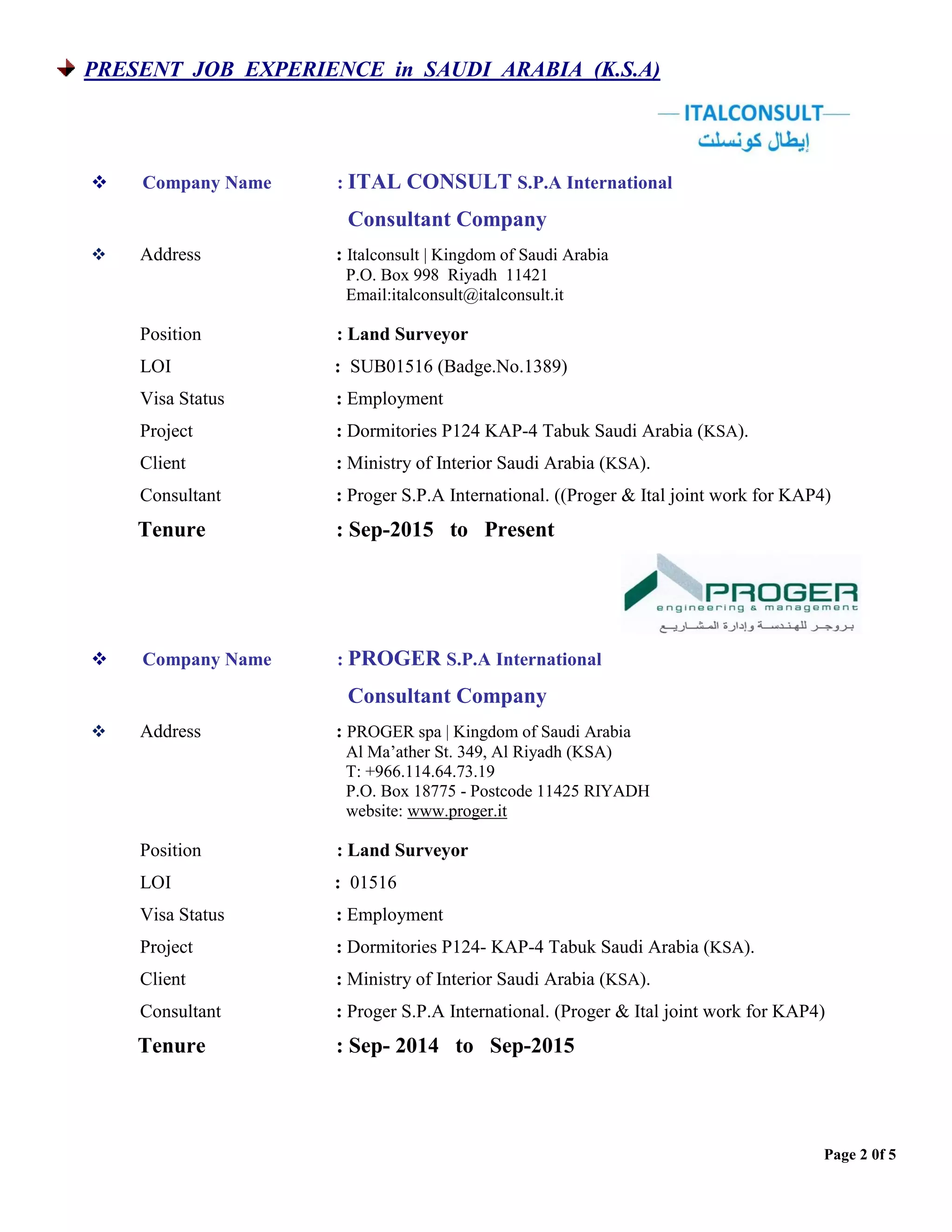 Resume-Land Surveyor | PDF