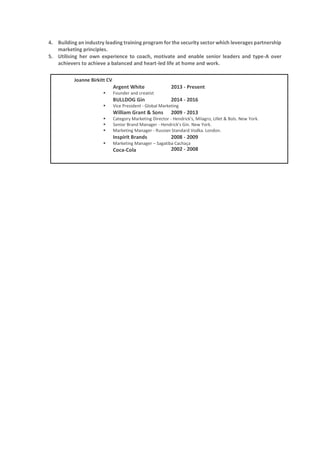 Joanne Birkitt Bio | PDF