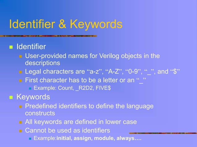 Verilog Hardware Description Language Ppt