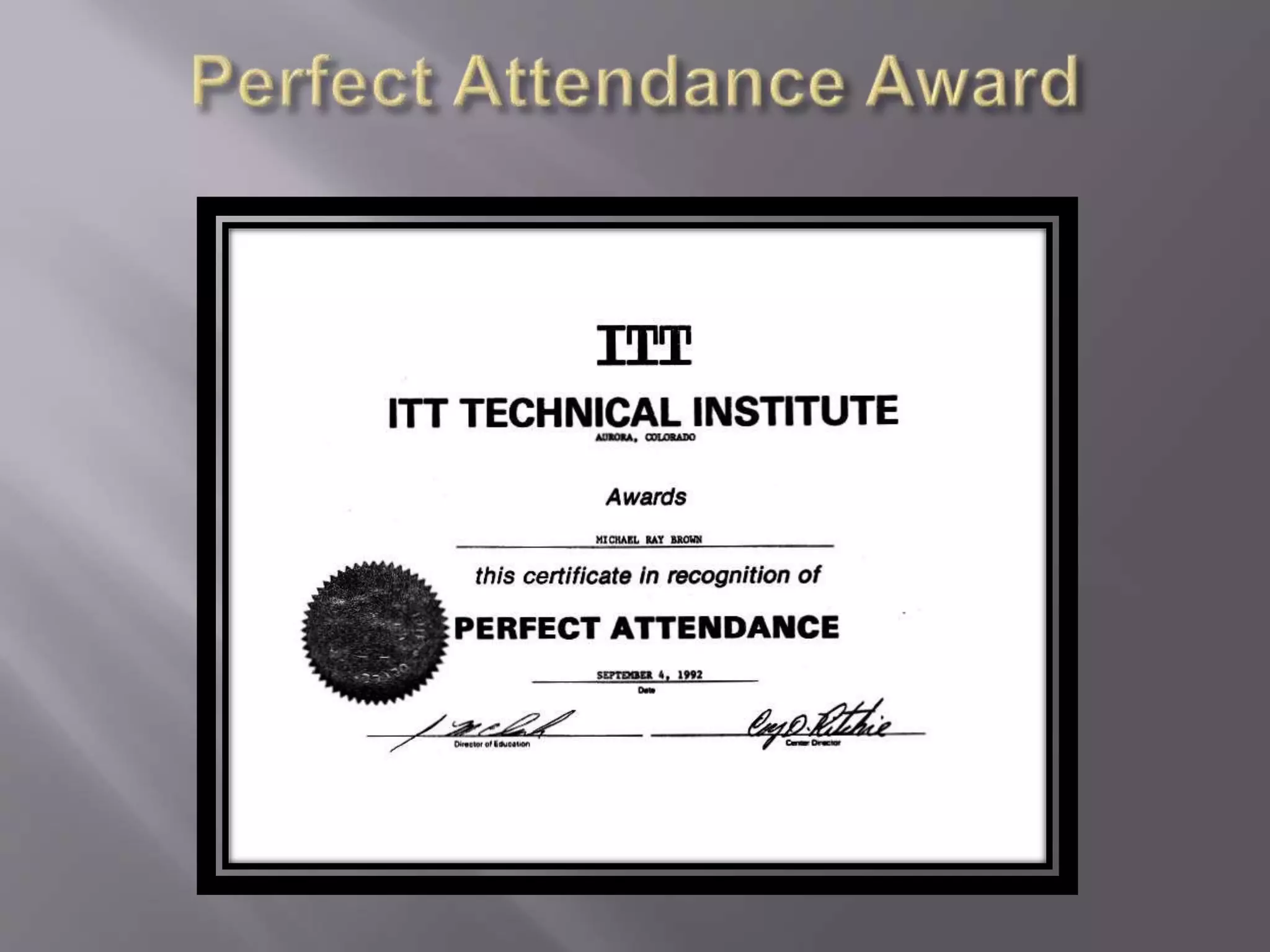 ITT Technical Institute - Associate Awards | PPSX
