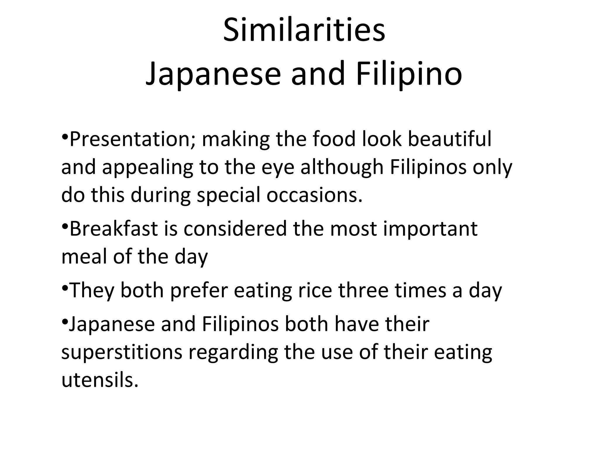 Similarities and Differences between Japan and Philippine Cultures | PPT