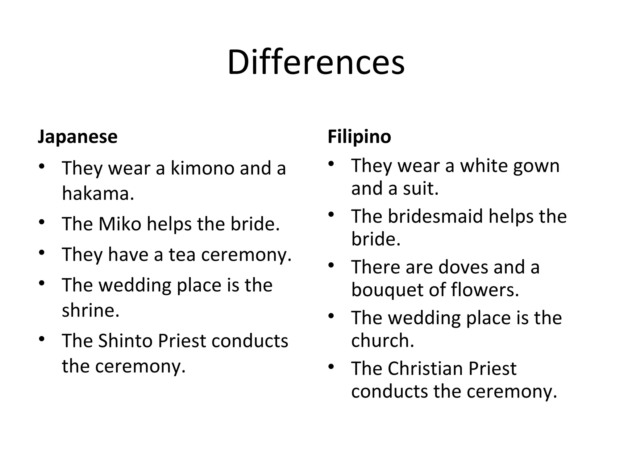 Similarities and Differences between Japan and Philippine Cultures | PPT