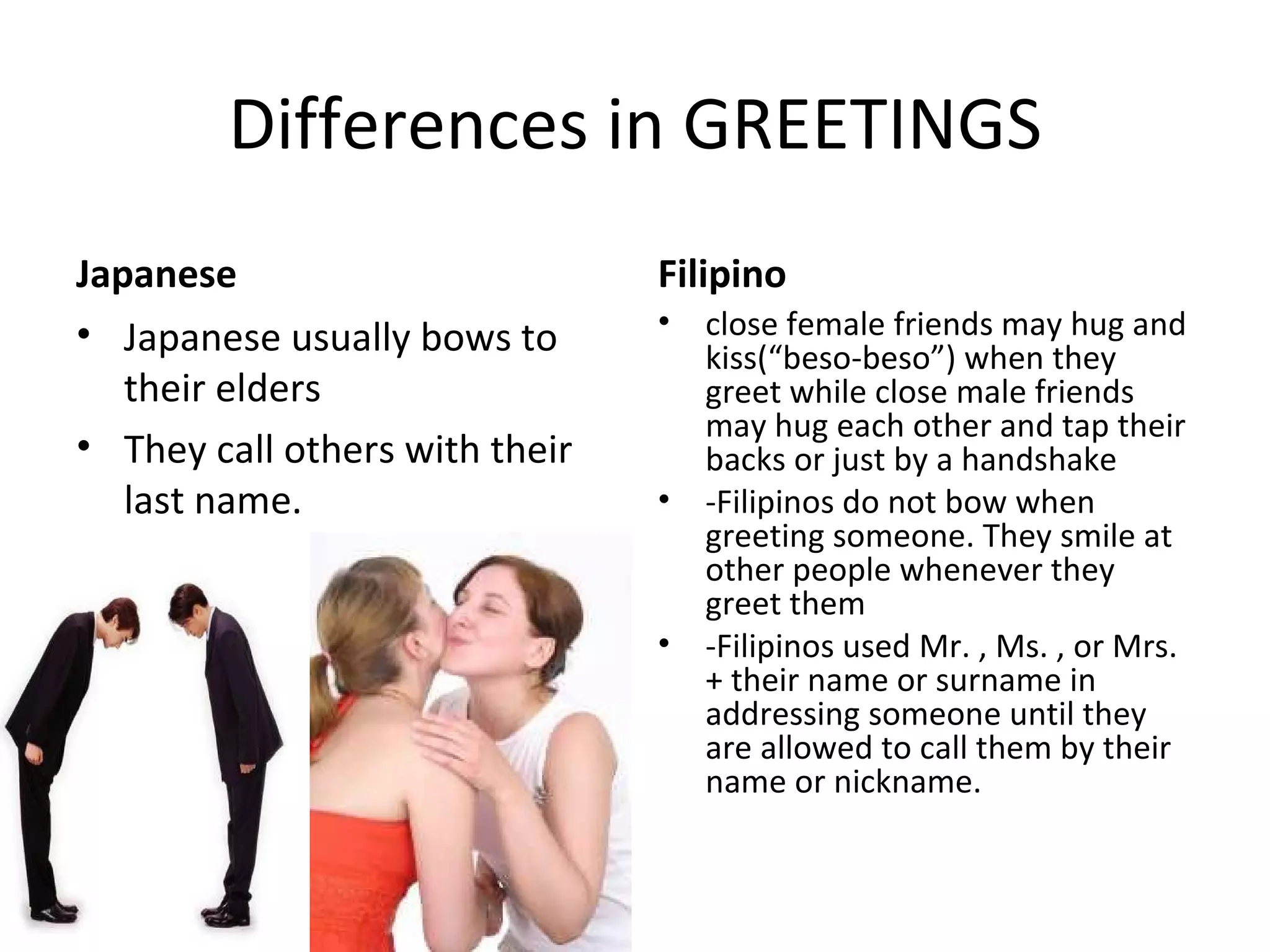 Similarities and Differences between Japan and Philippine Cultures | PPT