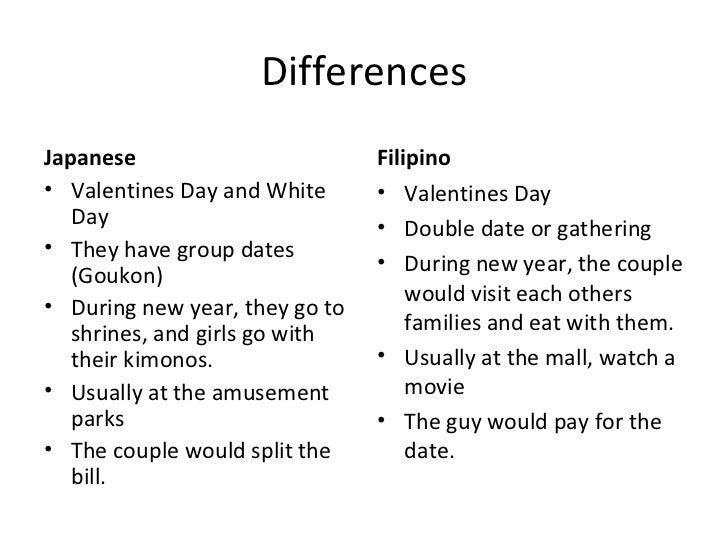 Similarities and Differences between Japan and Philippine Cultures Similarities and Differences between Japan and Philippine Cultures