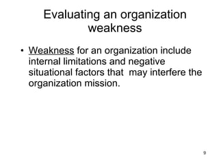 SWOT Analysis Of TWO Organization | PPT