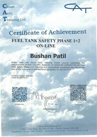 Certificate Part 145 Cloud Aero | PDF