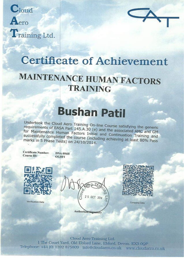 Certificate Part 145 Cloud Aero | PDF