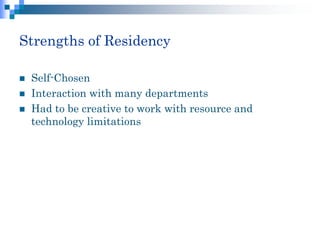 Residency presentation | PPT