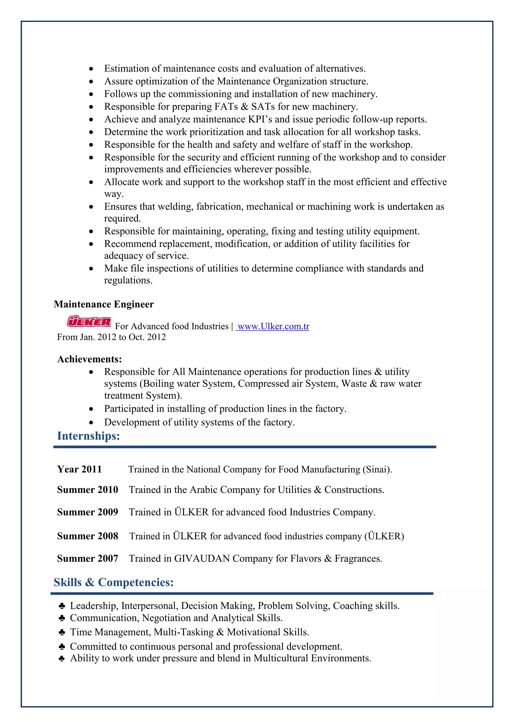 My Updated CV | PDF | Business | Business and Finance