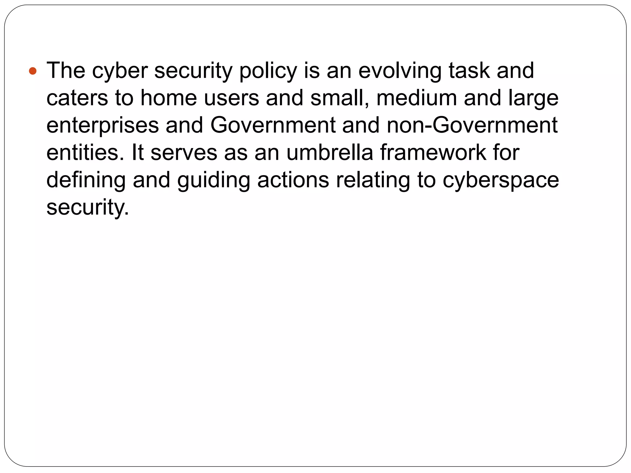 National Cyber Security Policy-2013 | PPTX