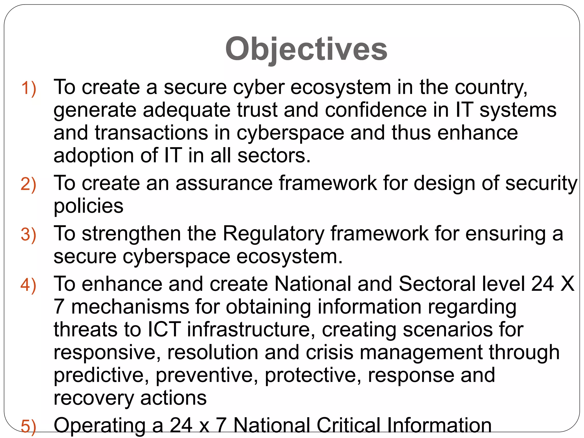 National Cyber Security Policy-2013 | PPTX