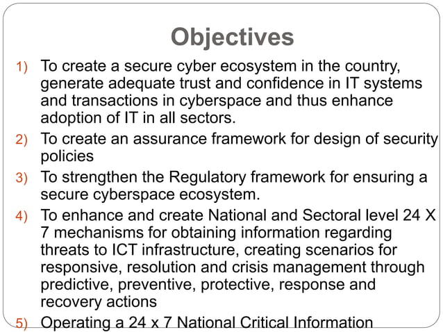 National Cyber Security Policy-2013 | PPTX