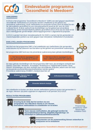 Factsheet eindevaluatie programma Gezondheid is Meedoen! | PDF