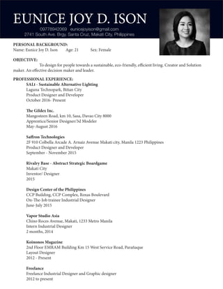Resume Eunice | PDF