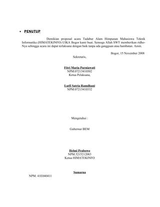 proposal TA 2008 | DOC