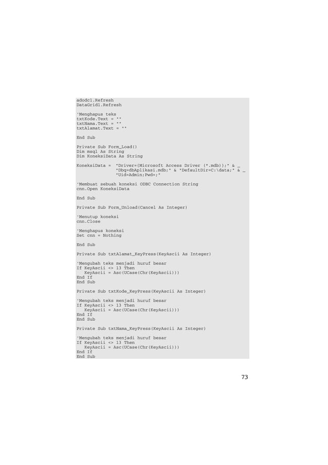 Tip & Trik Pemrograman Database VB6 dan Microsoft Access | PDF | Free Download