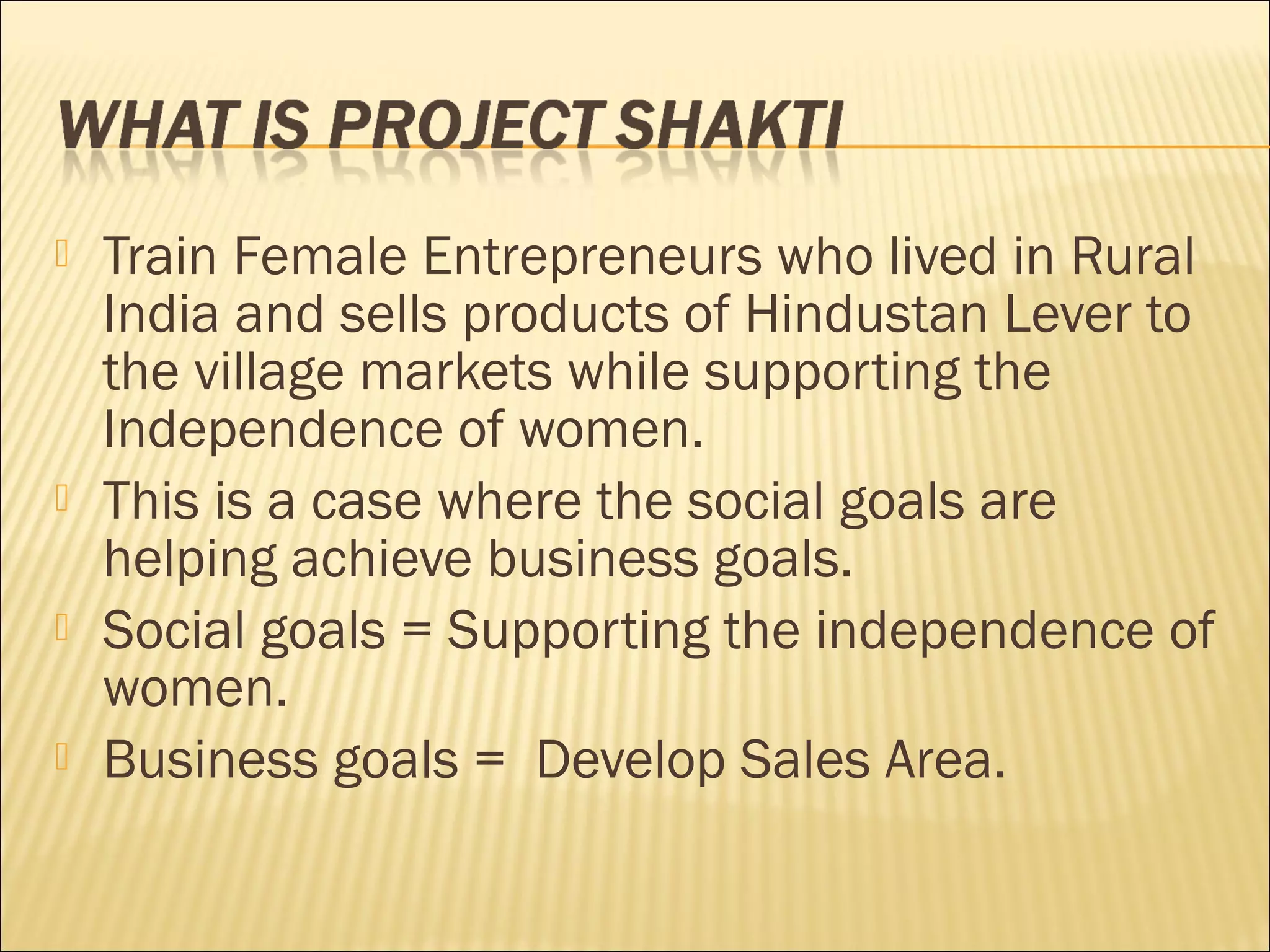 Project Shakti HUL | PPT