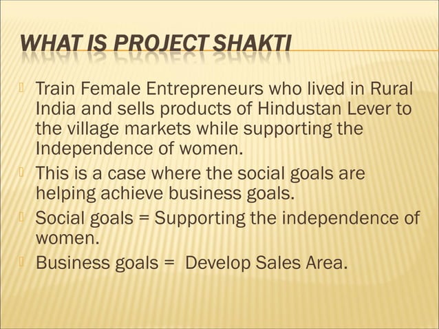 Project Shakti HUL | PPT