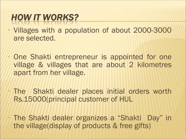 Project Shakti HUL | PPT