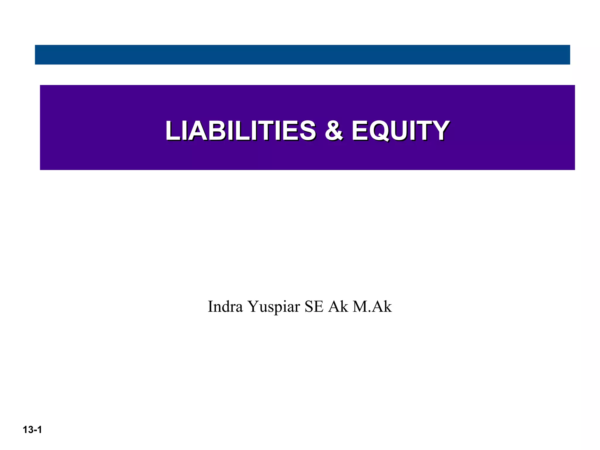 Liabilities & Equity | PPT