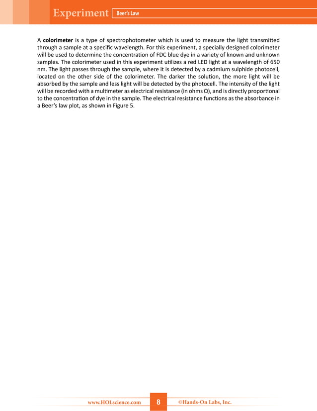 Beers_Law_Lab_Experiment | PDF