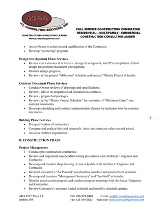 03 CONSTRUCTION OWNERS REP INFORMATION | PDF