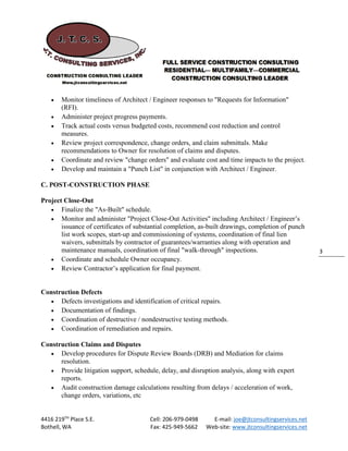 03 CONSTRUCTION OWNERS REP INFORMATION | PDF