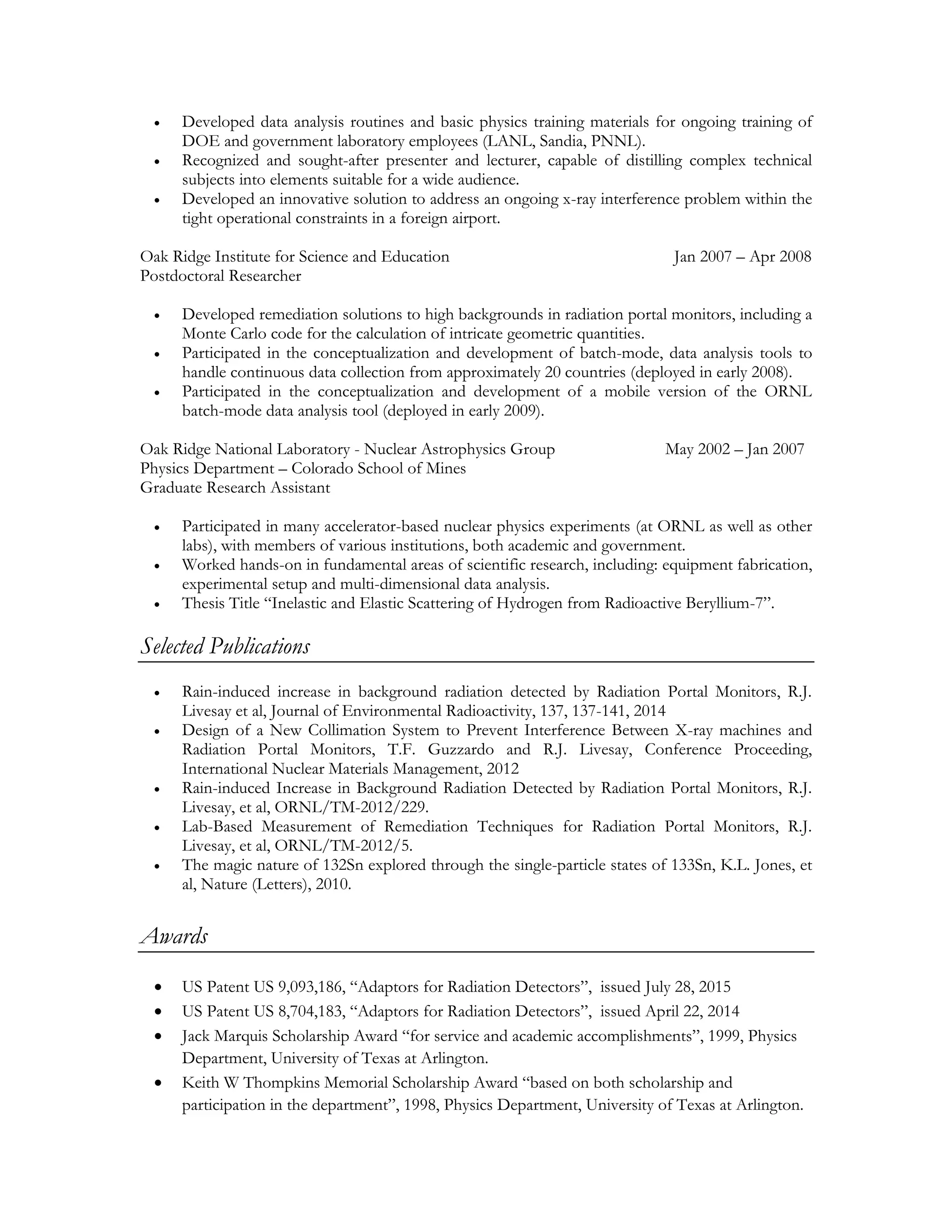 Livesay_CV_UTD | PDF