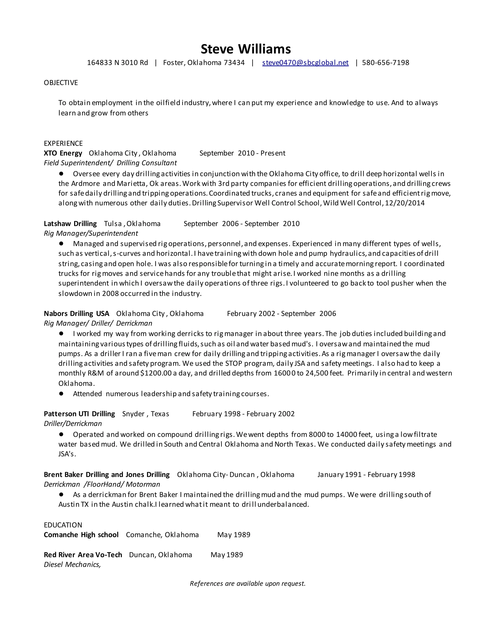 Steve Resume #1 | DOCX