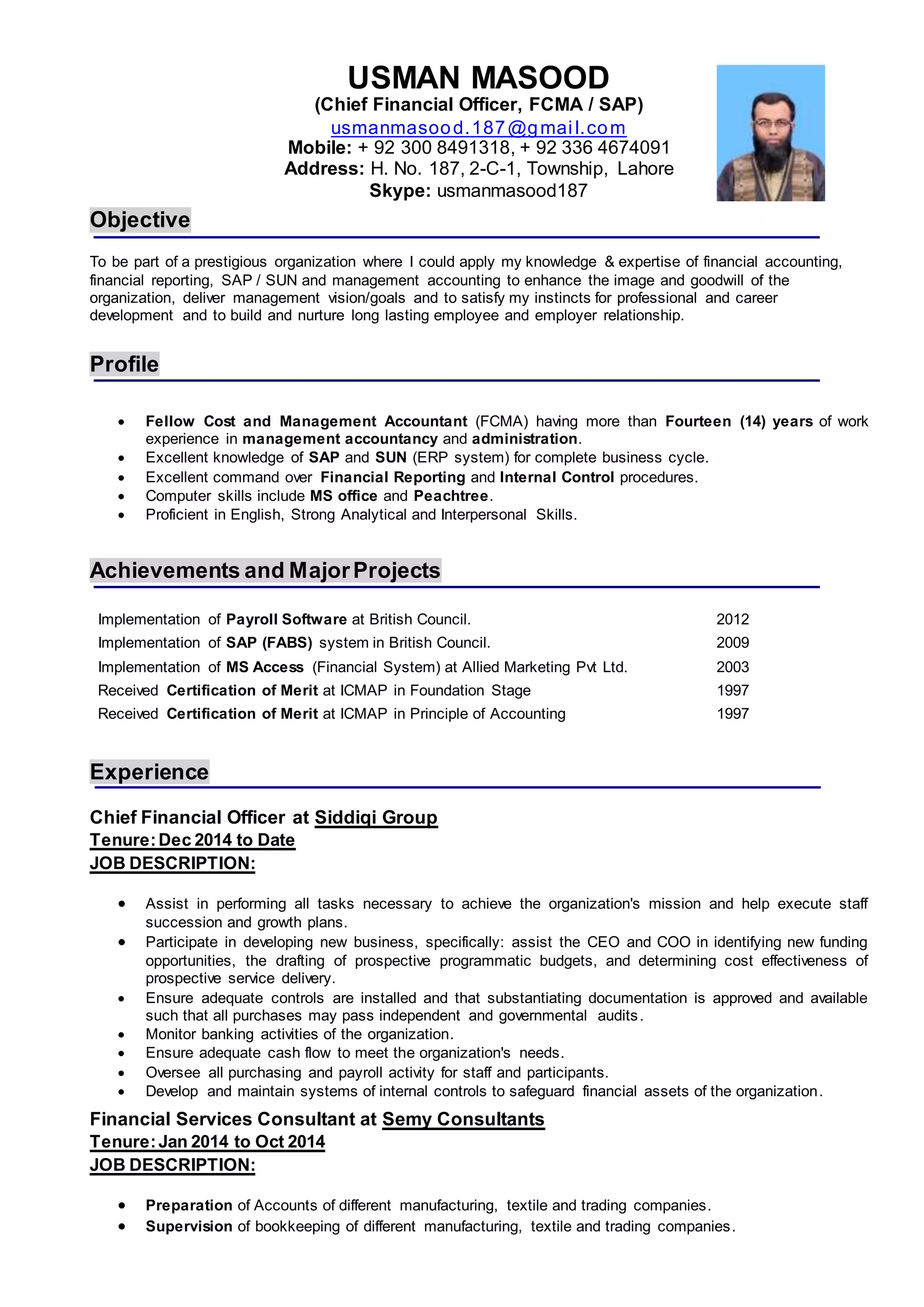 Usman Resume - Updated 131214 | PDF