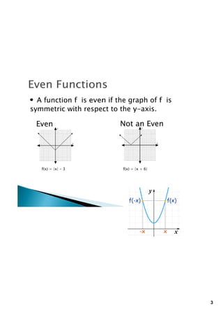 1-06 Even and Odd Functions Notes | PDF