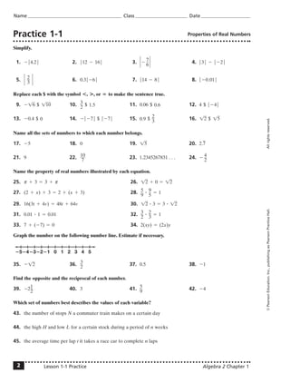 4_Properties_of_Real_Numbers_HW | PDF