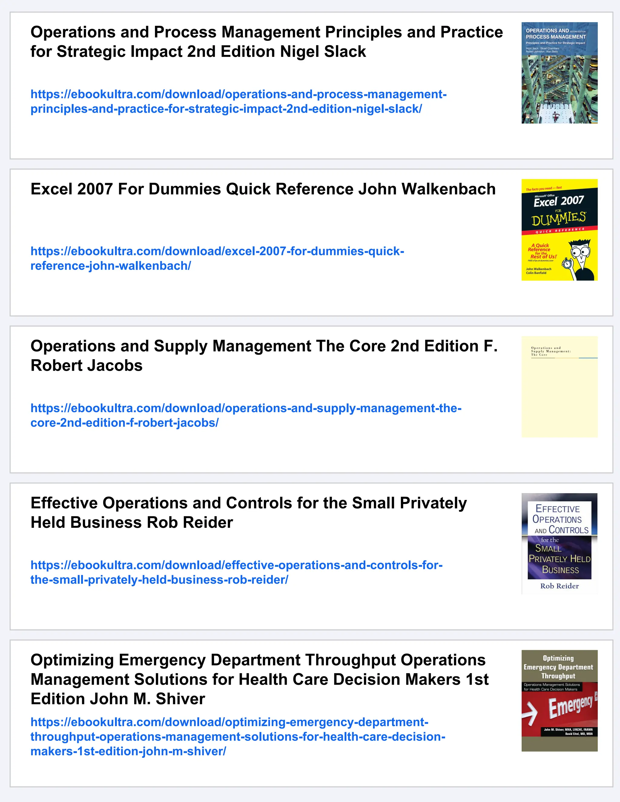 Excel Models for Business and Operations Management 2nd Edition John Barlow | PDF