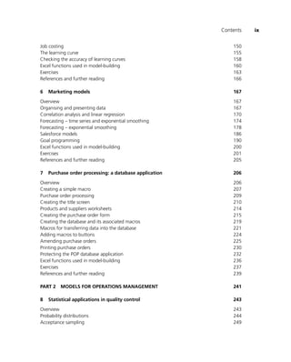 Excel Models for Business and Operations Management 2nd Edition John ...