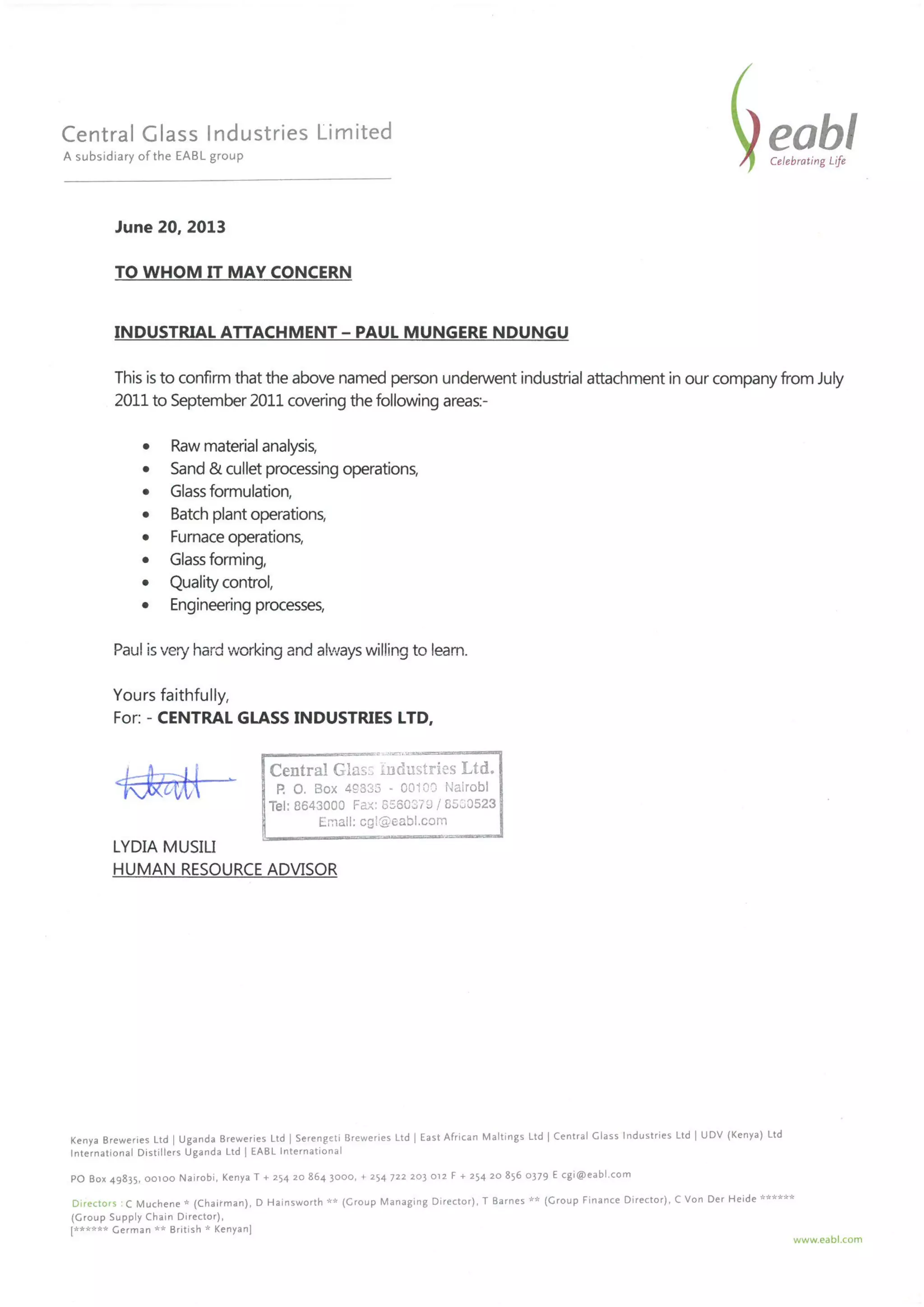 Letter of Reccomendation -CGI | PDF