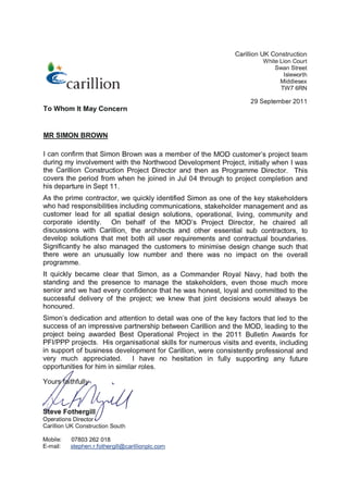 Carillion Reference | PDF