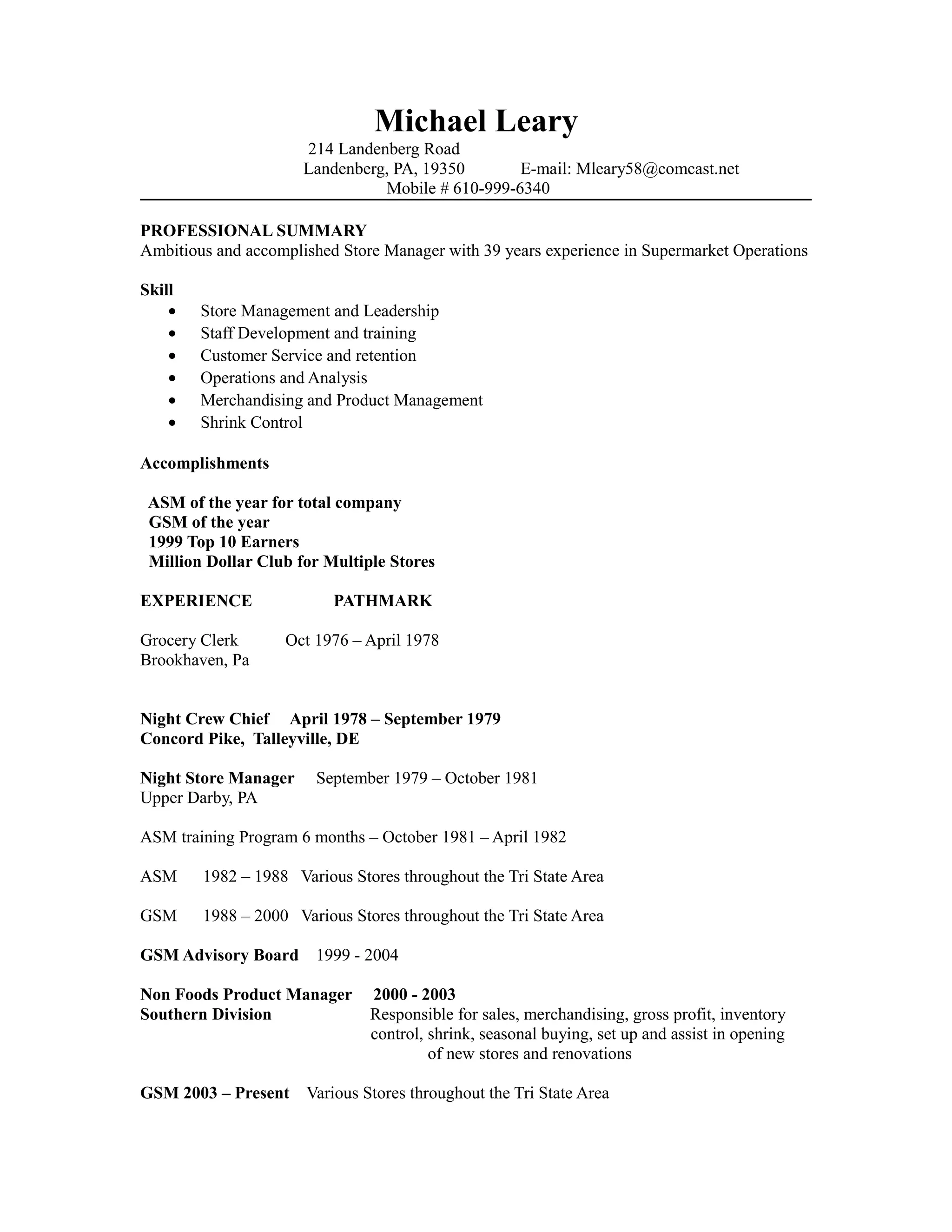 Michael resume | PDF