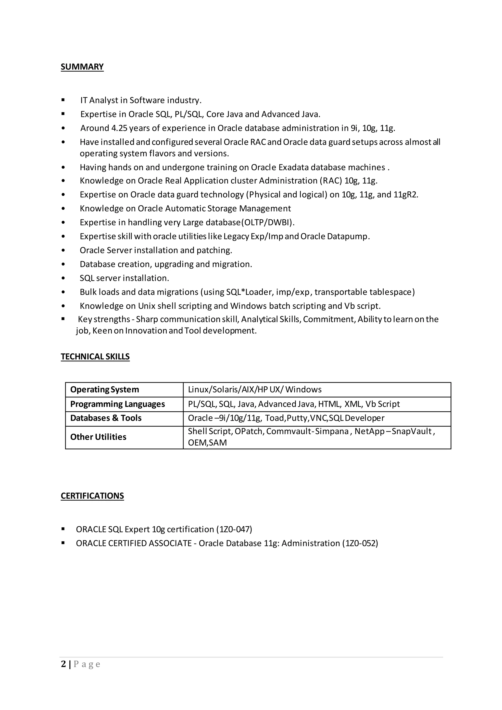 Goutam_Pal_Resume | DOCX | Databases | Computer Software and Applications
