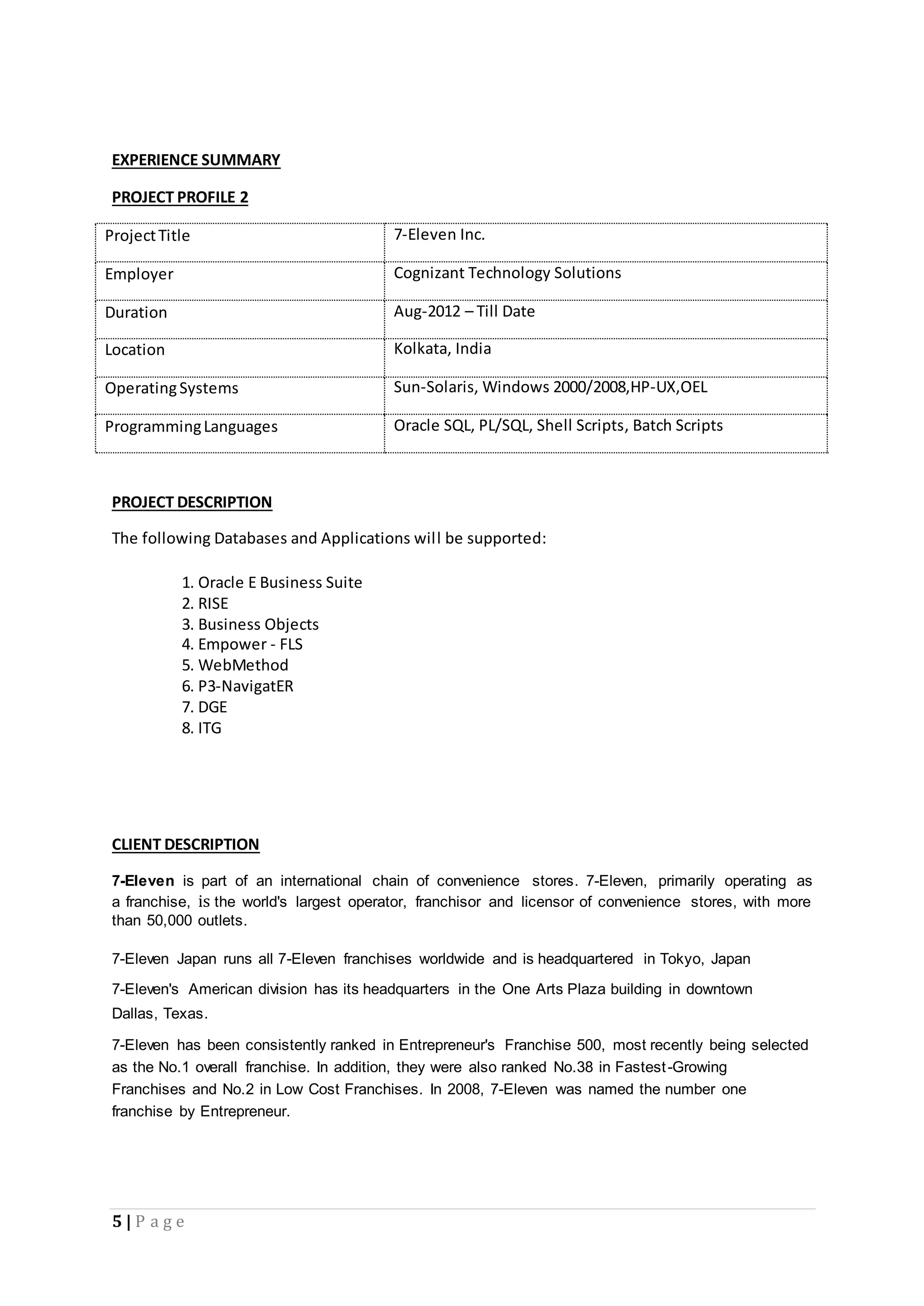 Goutam_Pal_Resume | DOCX | Databases | Computer Software and Applications