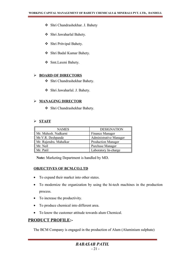 97631778 working-capital-management-project-report-mba | PDF