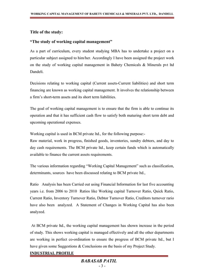 97631778 working-capital-management-project-report-mba | PDF