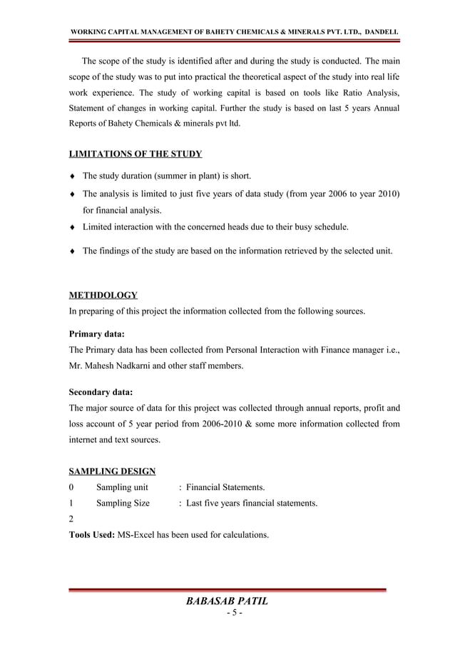 97631778 working-capital-management-project-report-mba | PDF