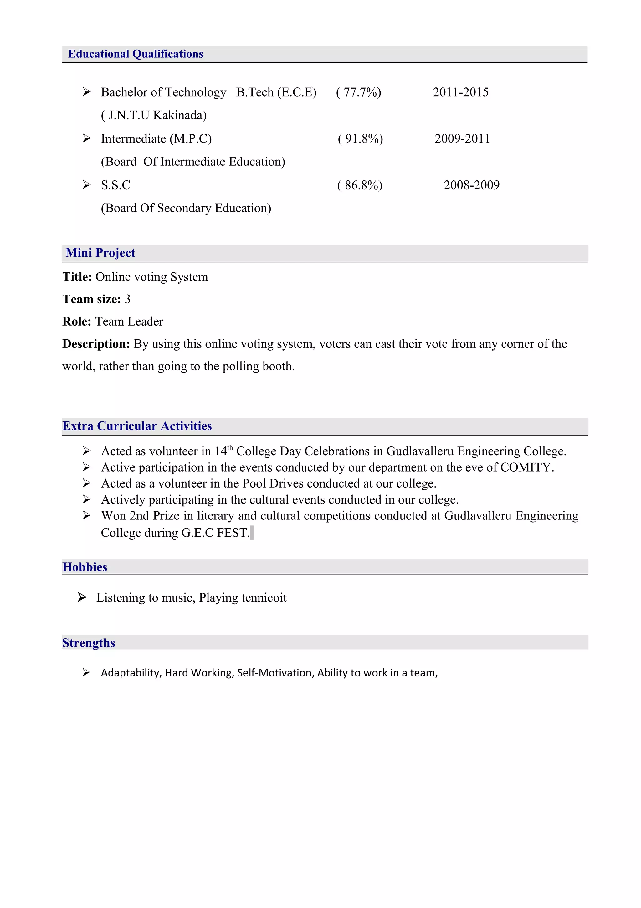 sai latha resume | DOC