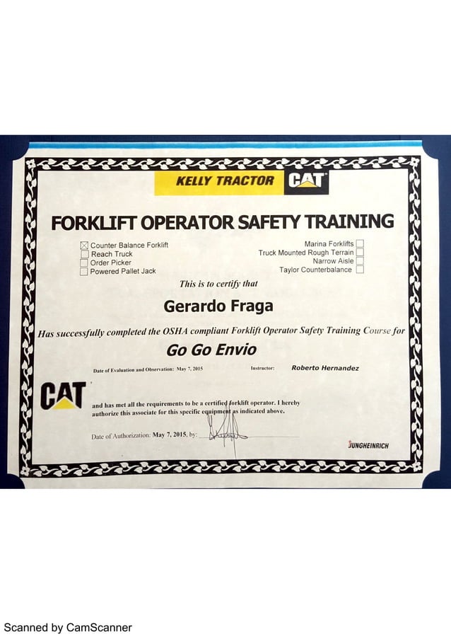 OSHA - Forklift Operator Safety Training | PDF