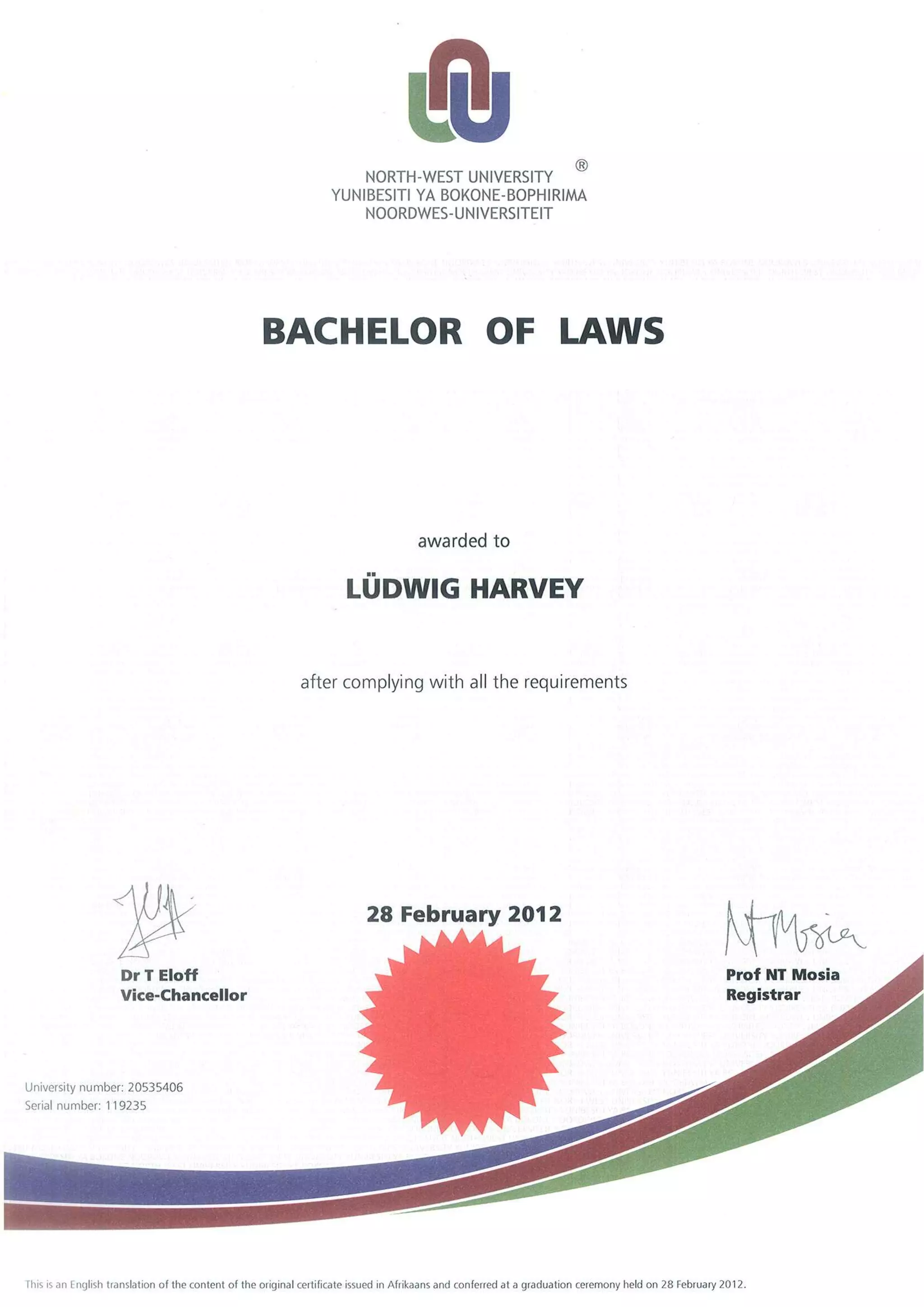 Bachelor of Laws - Degree (2) | PDF