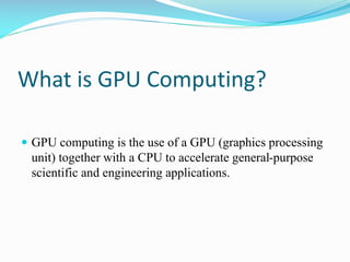 CPU vs. GPU presentation | PDF