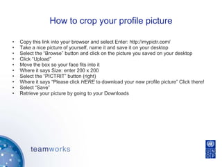 Cropping Teamworks Profile Picture | PPT