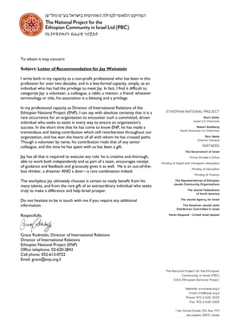 ENP Letter of Recommendation- Jay Weinstein | PDF